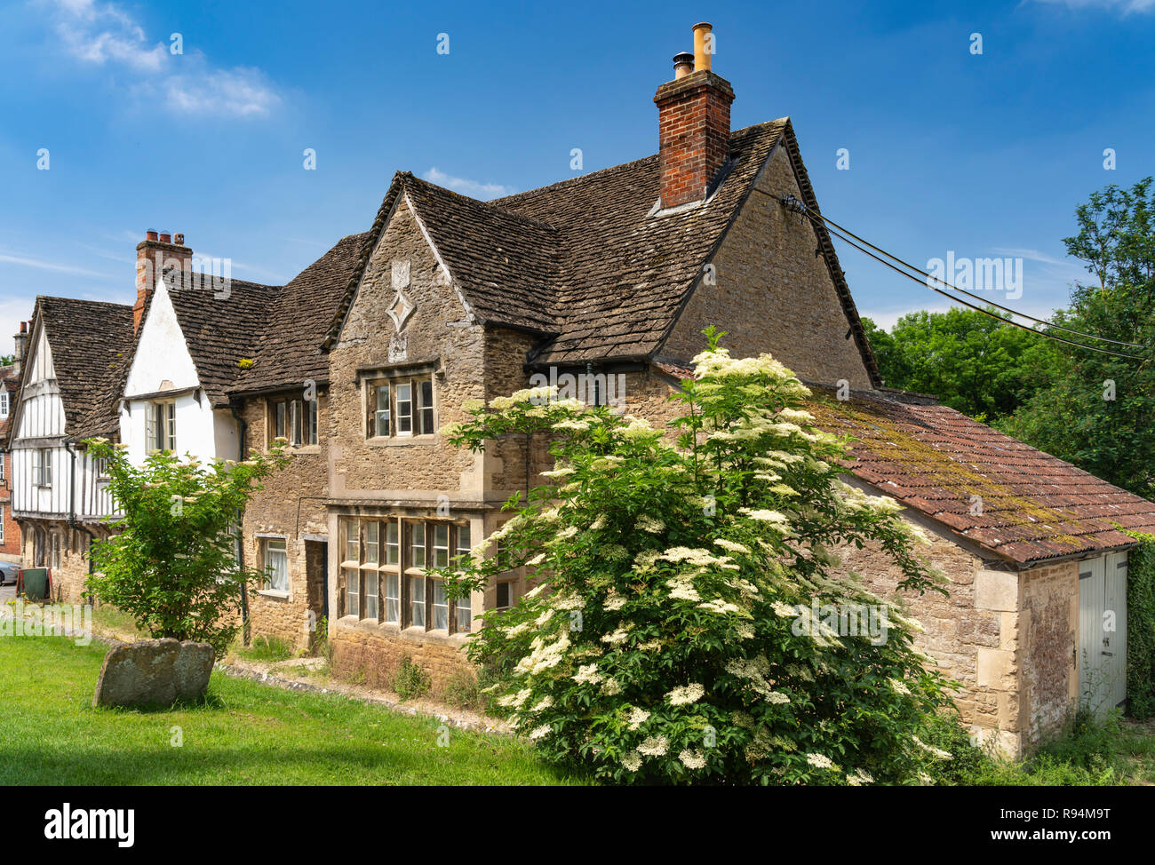 Historic houses and buildings in the medieval village of Lacock ...