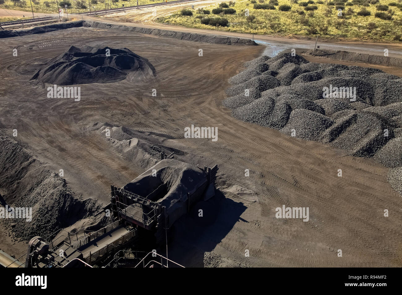 Large piles of processed Manganese rich ore rock Stock Photo - Alamy