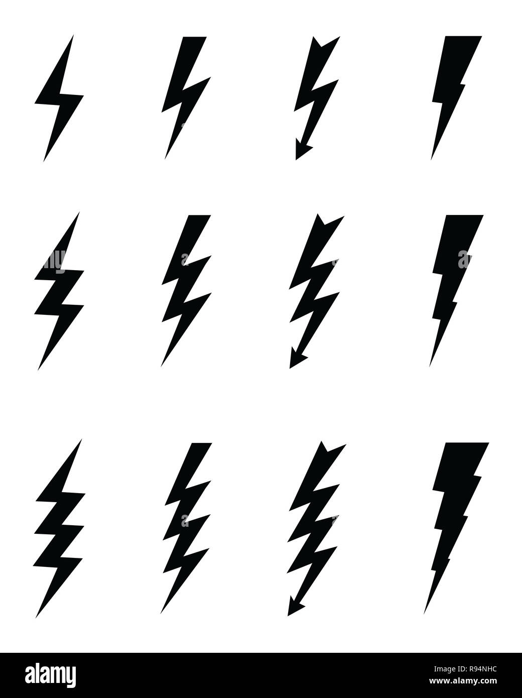 Zigzag lightning Cut Out Stock Images & Pictures - Alamy
