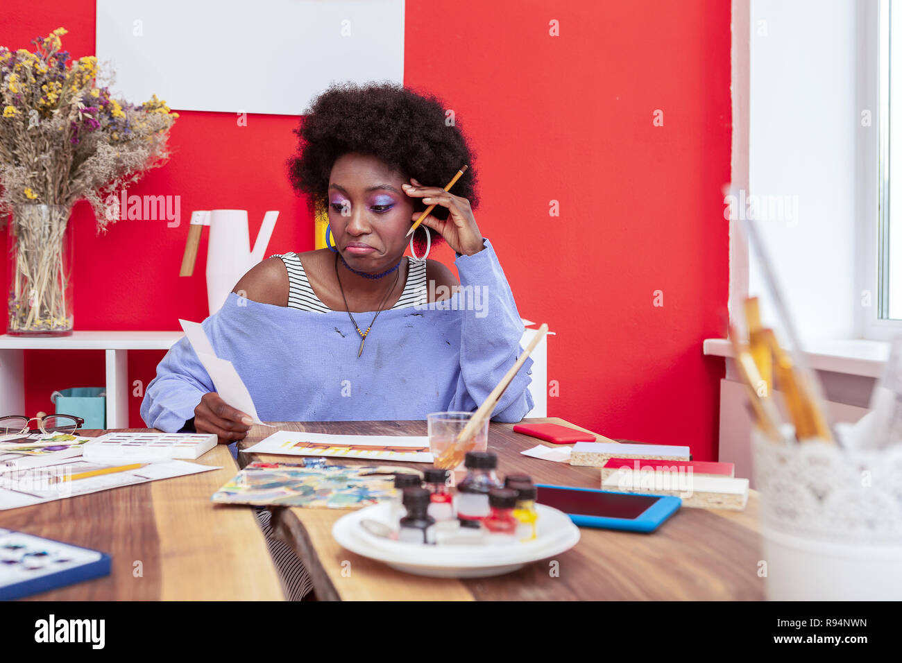 Hesitation drawing hi-res stock photography and images - Alamy