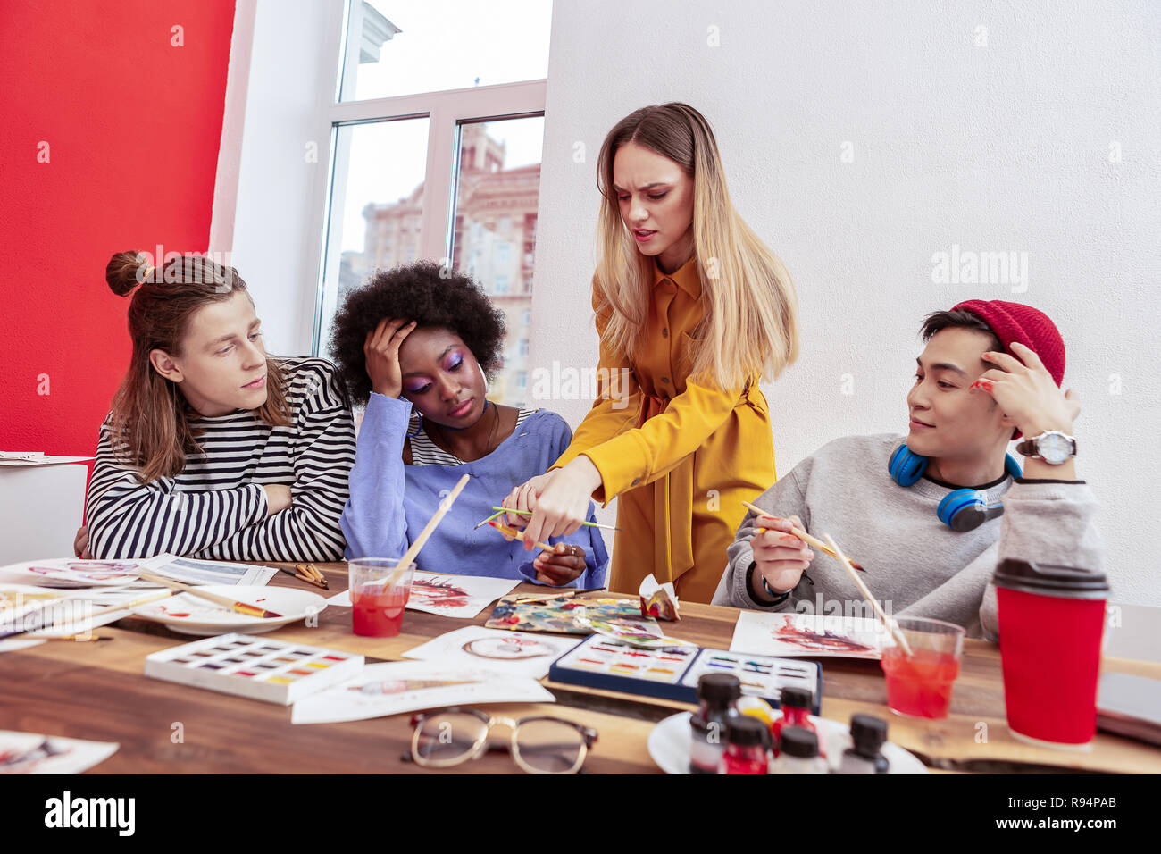 Angry teacher students hi-res stock photography and images - Alamy