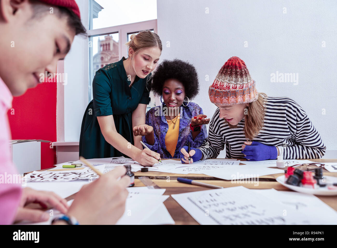 Group Of Confused Students