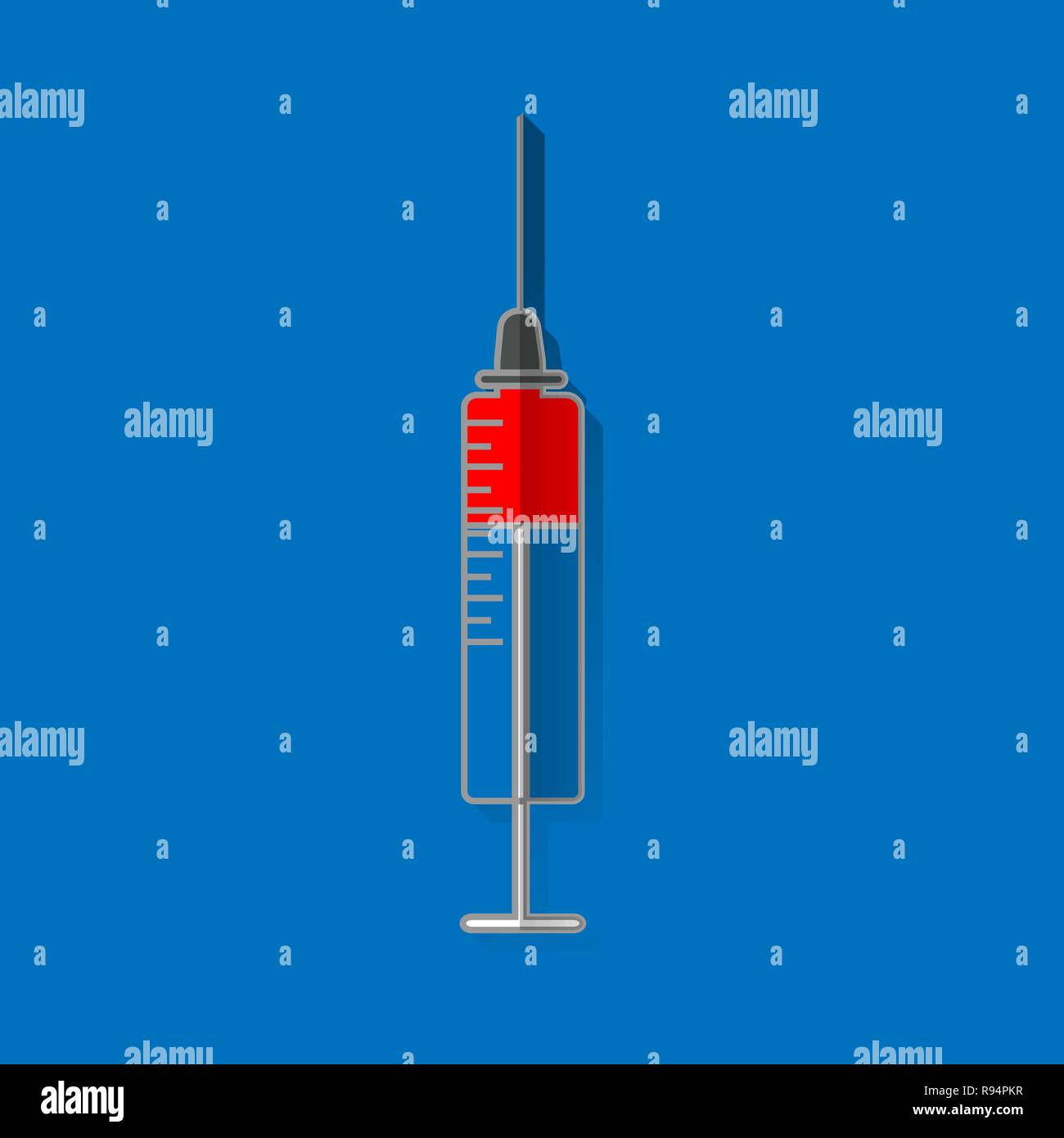 Vaccine syringe icon. Outline vaccine syringe vector icon for web ...