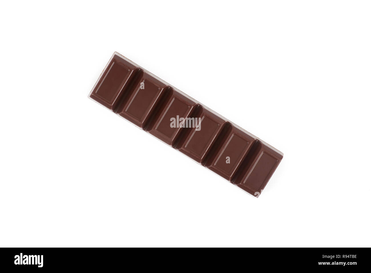 Dark chocolate bar isolated on a white background Stock Photo - Alamy