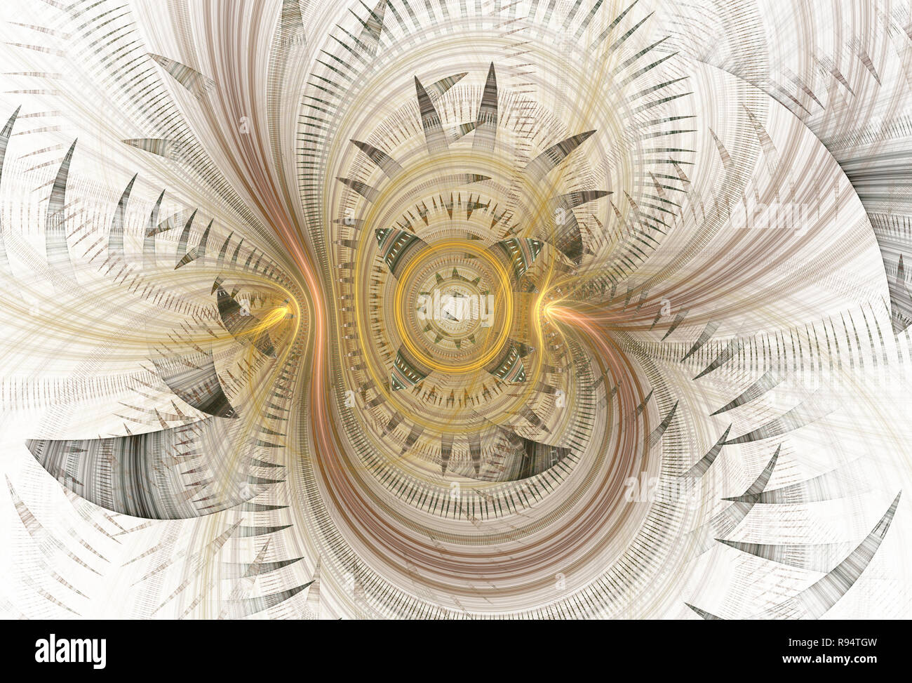 Abstract fractal spirals on light background. Backdrop of fractal ...