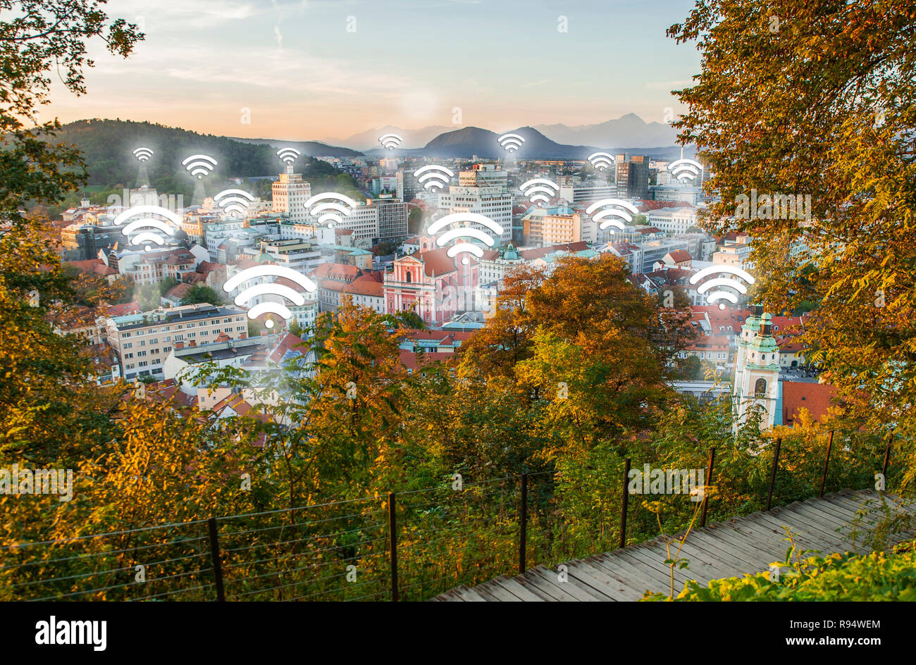 Digital globe data points network hi-res stock photography and images ...