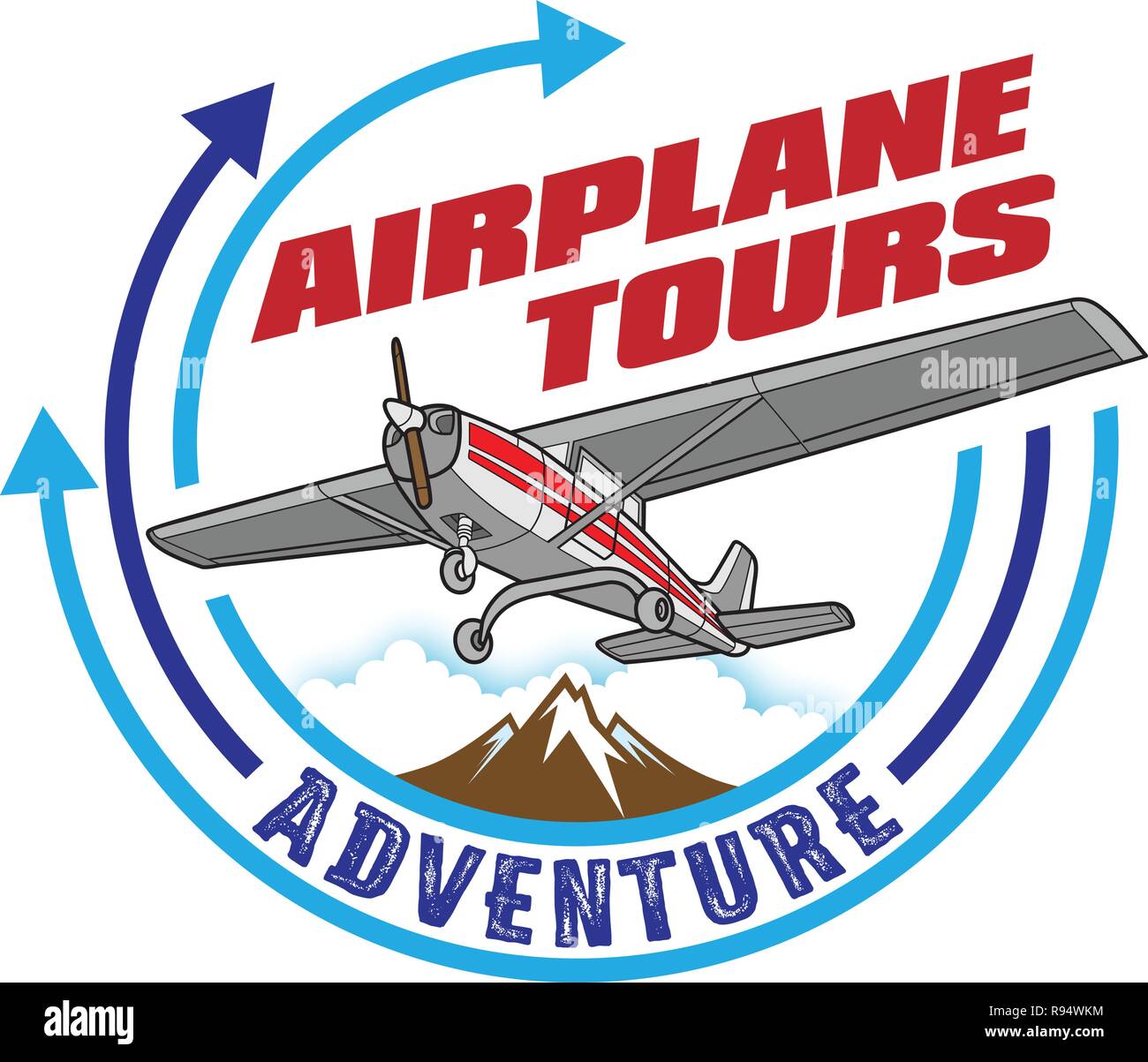 Airplane tour icon, label design Stock Vector Image & Art - Alamy