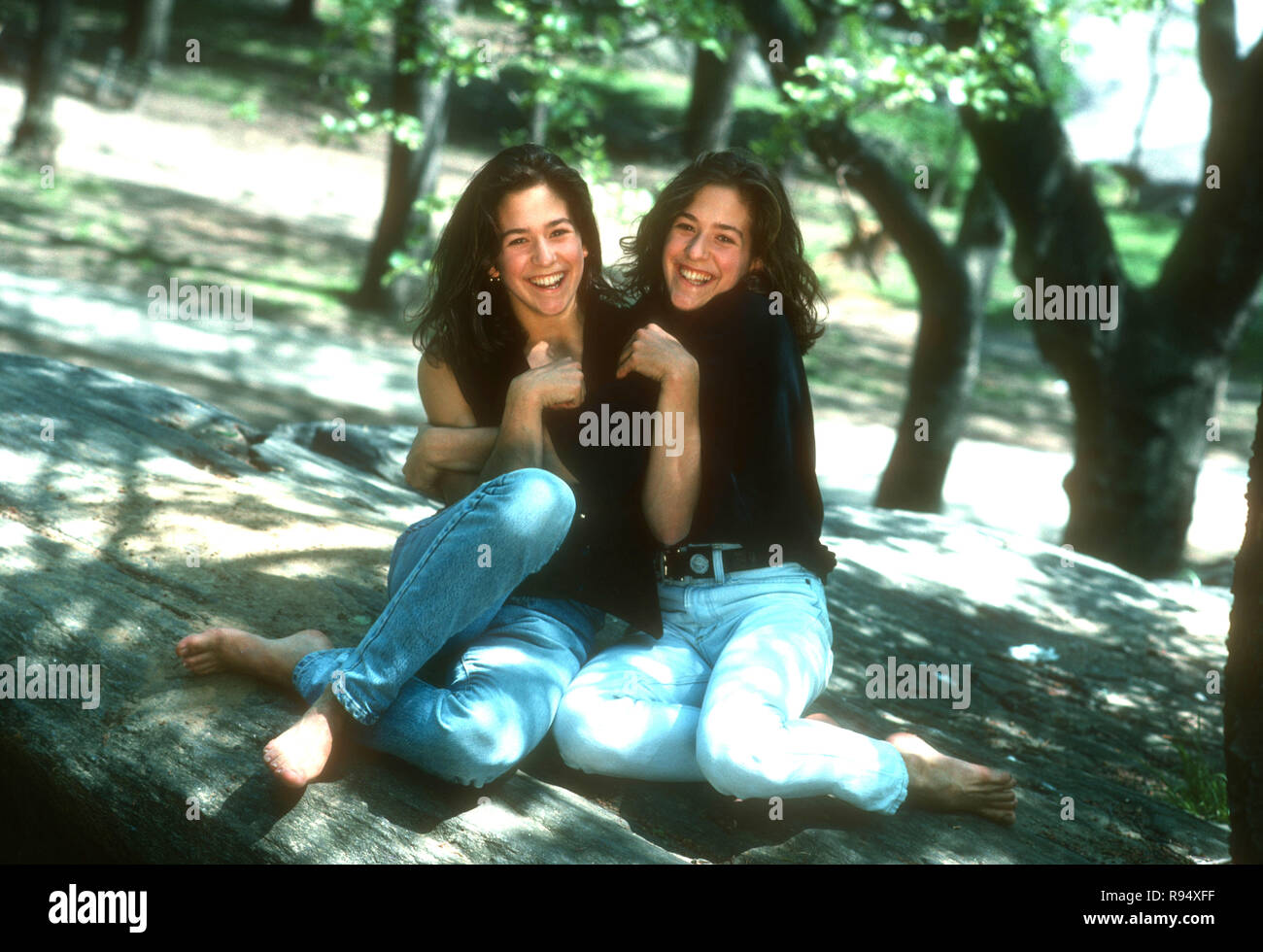 NEW YORK, NY - MAY 8: (EXCLUSIVE) Trapeze Artists/twins Karyne Steben ...
