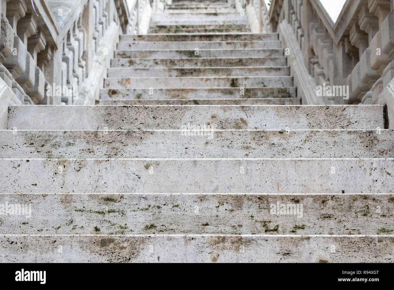 Medieval marble stairway to a church Stock Photo - Alamy