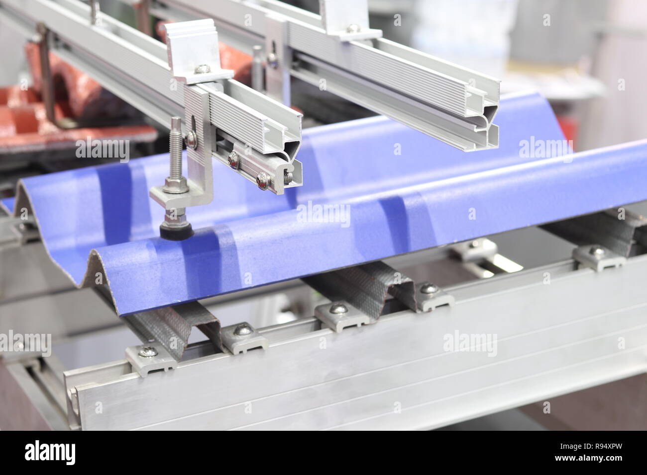 Mounting Clamp of Solar panel ; Installation Stock Photo - Alamy