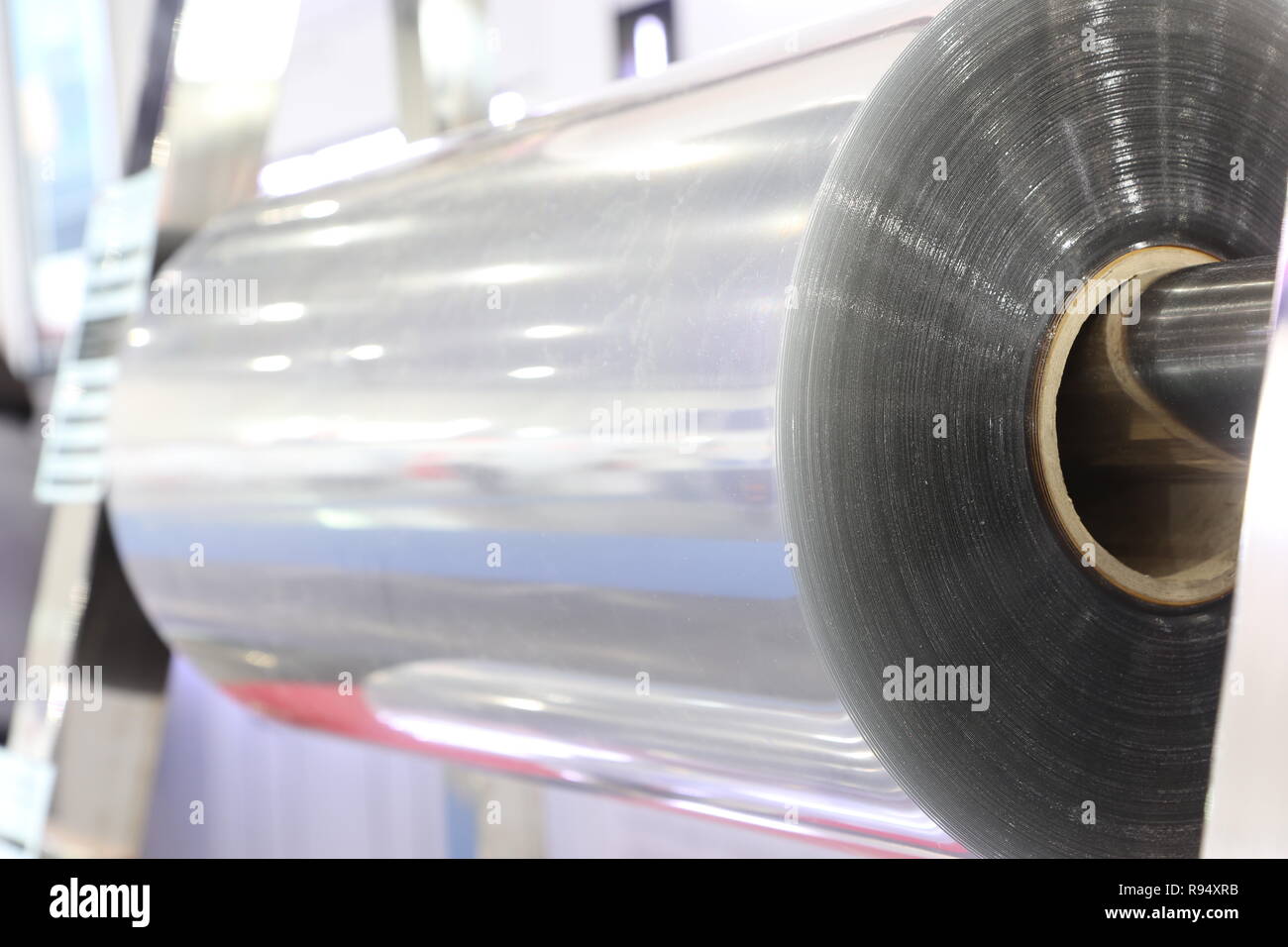 A roll of plastic sheet for manufacturing process Stock Photo - Alamy