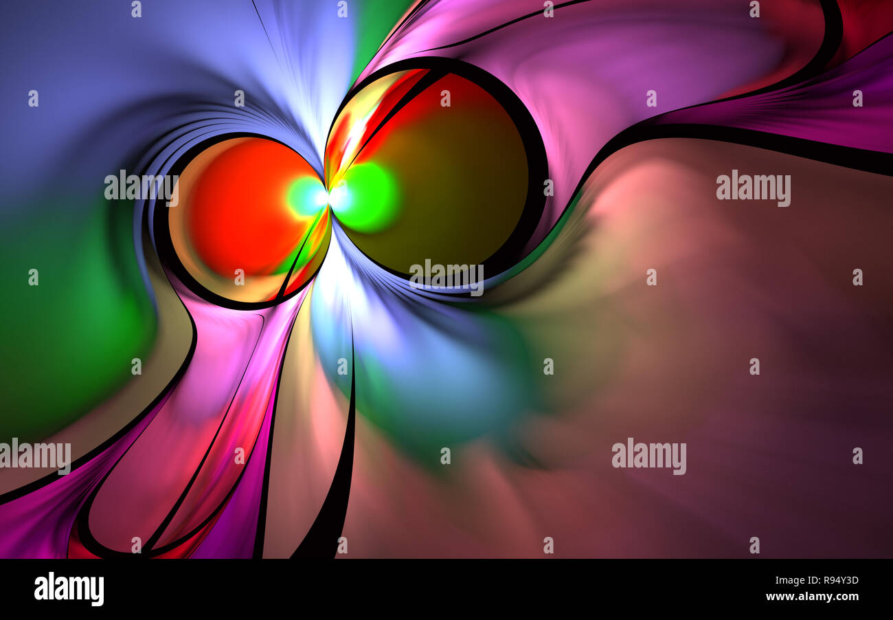 The colors of fancy paint. Background consists of fractal color texture ...