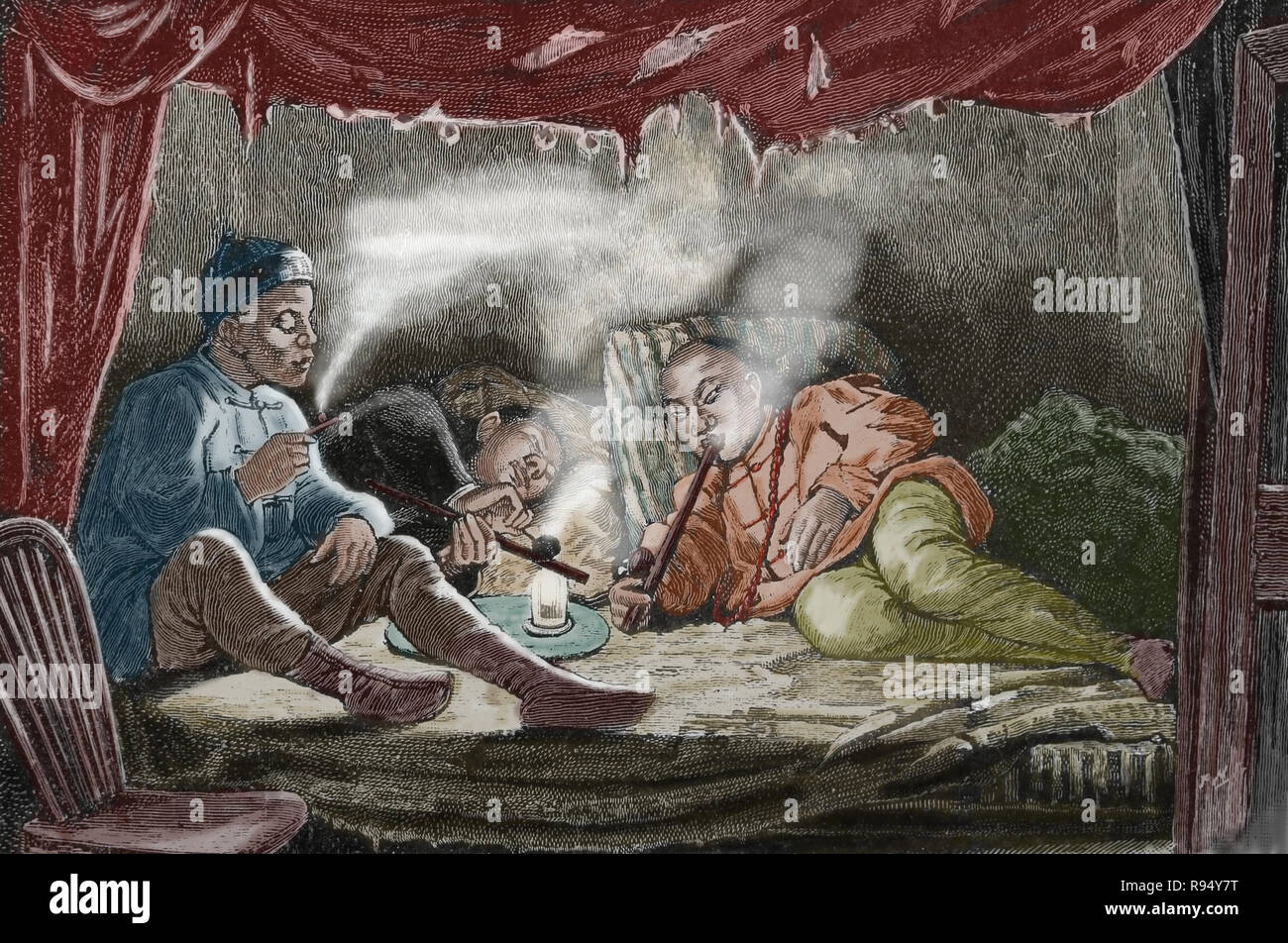 China opium smoker pipe hi-res stock photography and images - Alamy
