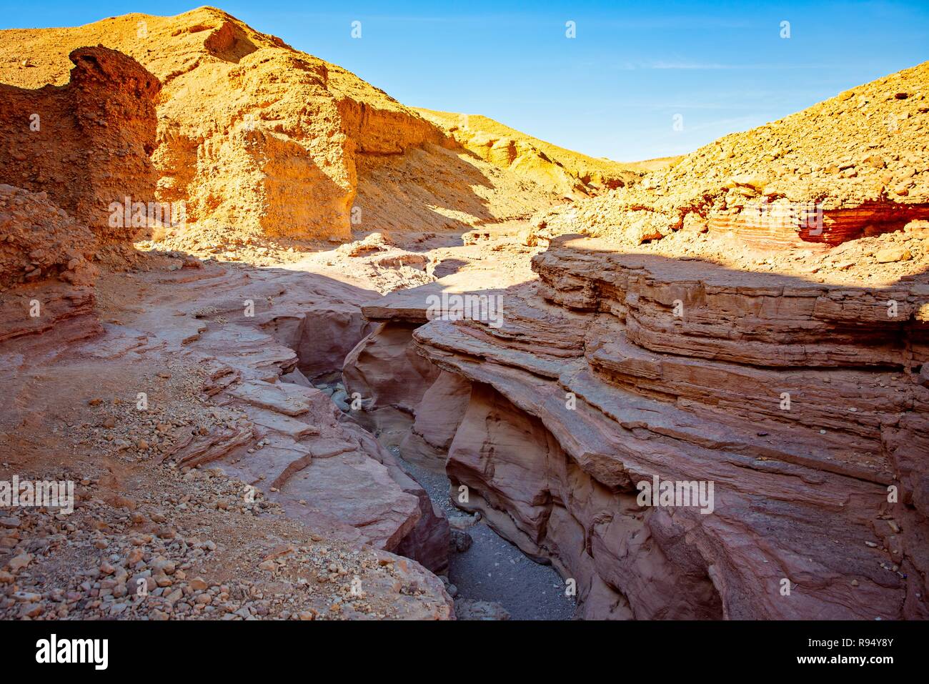 Rocks in Red Canyon. Red Canyon is one of Israel's most beautiful ...