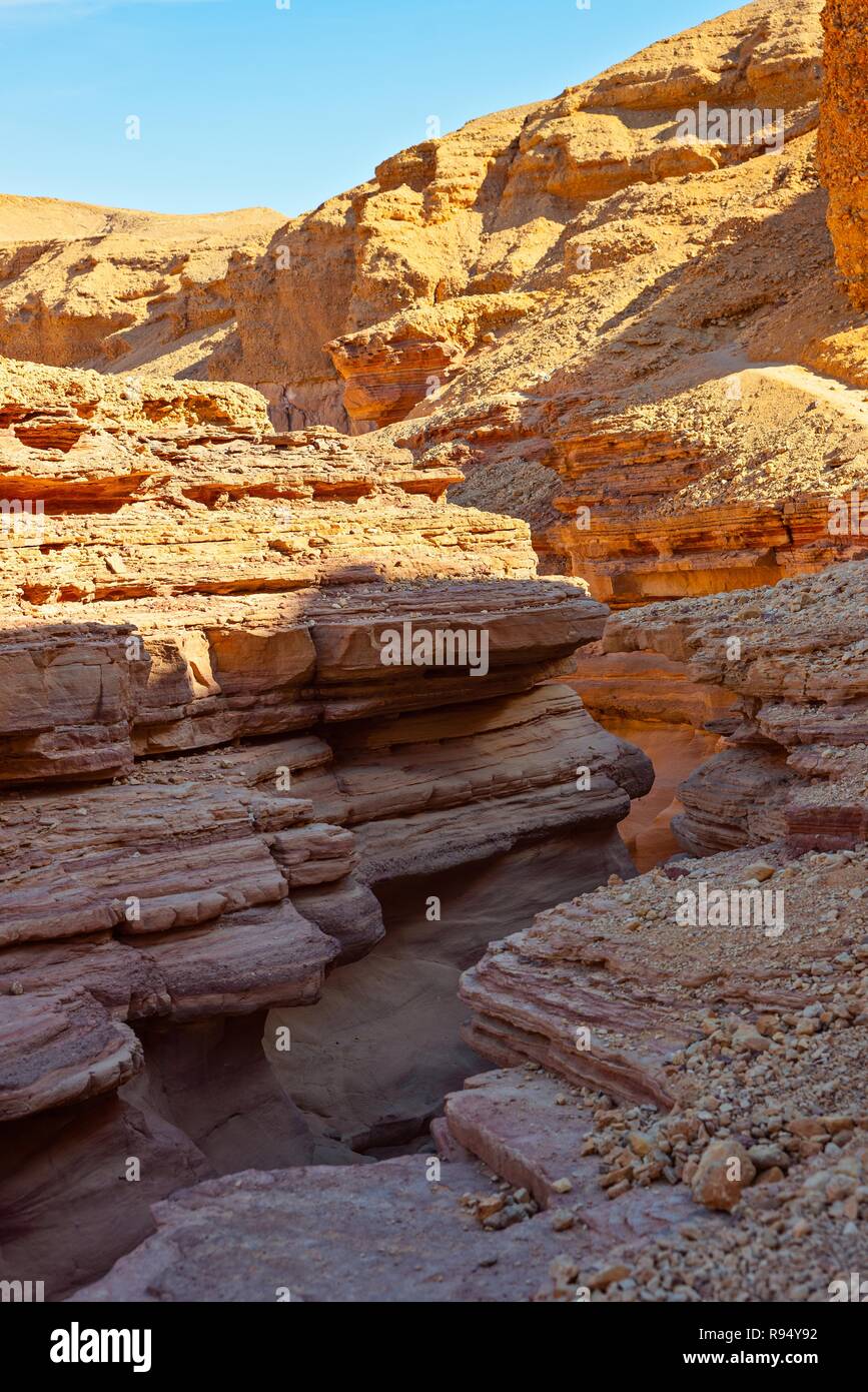 Rocks in Red Canyon. Red Canyon is one of Israel's most beautiful ...