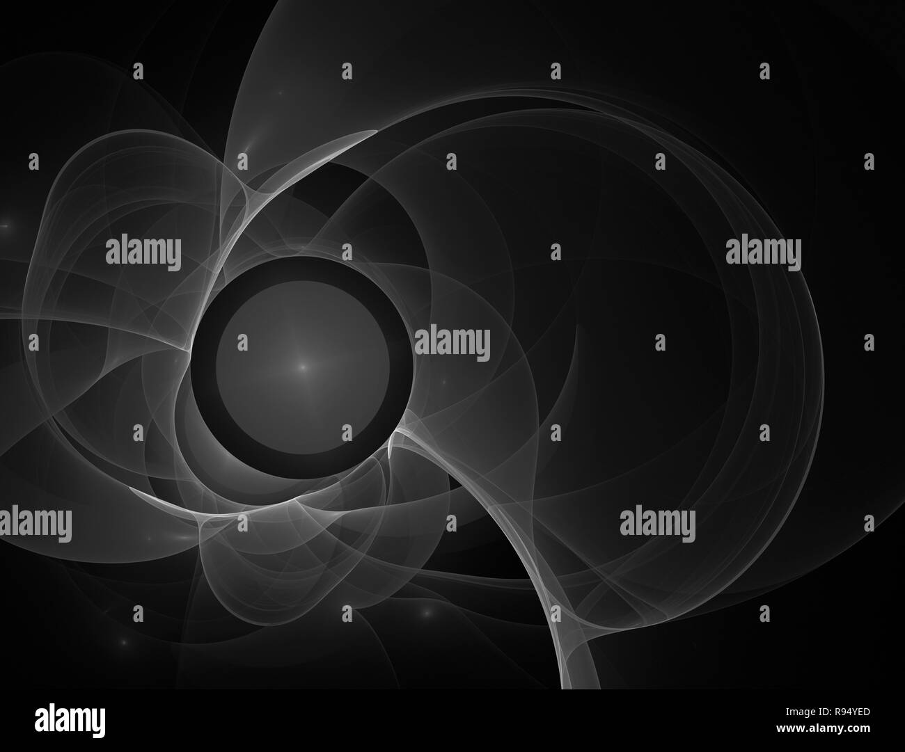 Tech fractal background - wave and curves. Abstract computer-generated ...