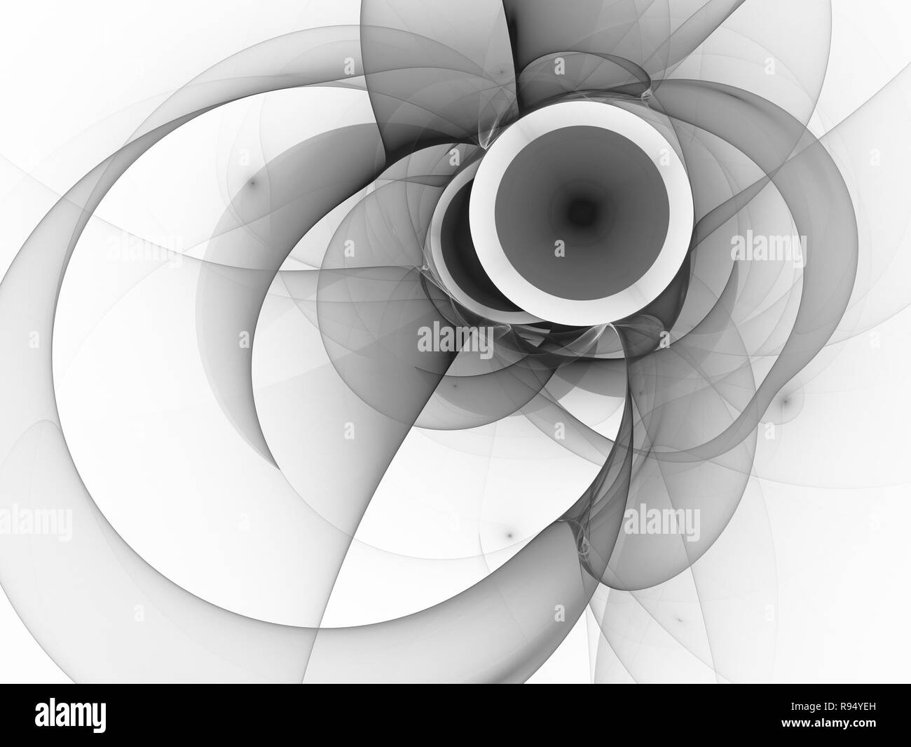 Tech fractal background - wave and curves. Abstract computer-generated ...