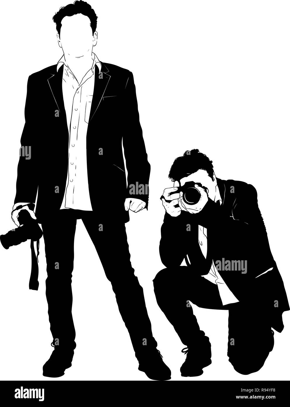 Photographer camera studio Stock Vector Images - Alamy