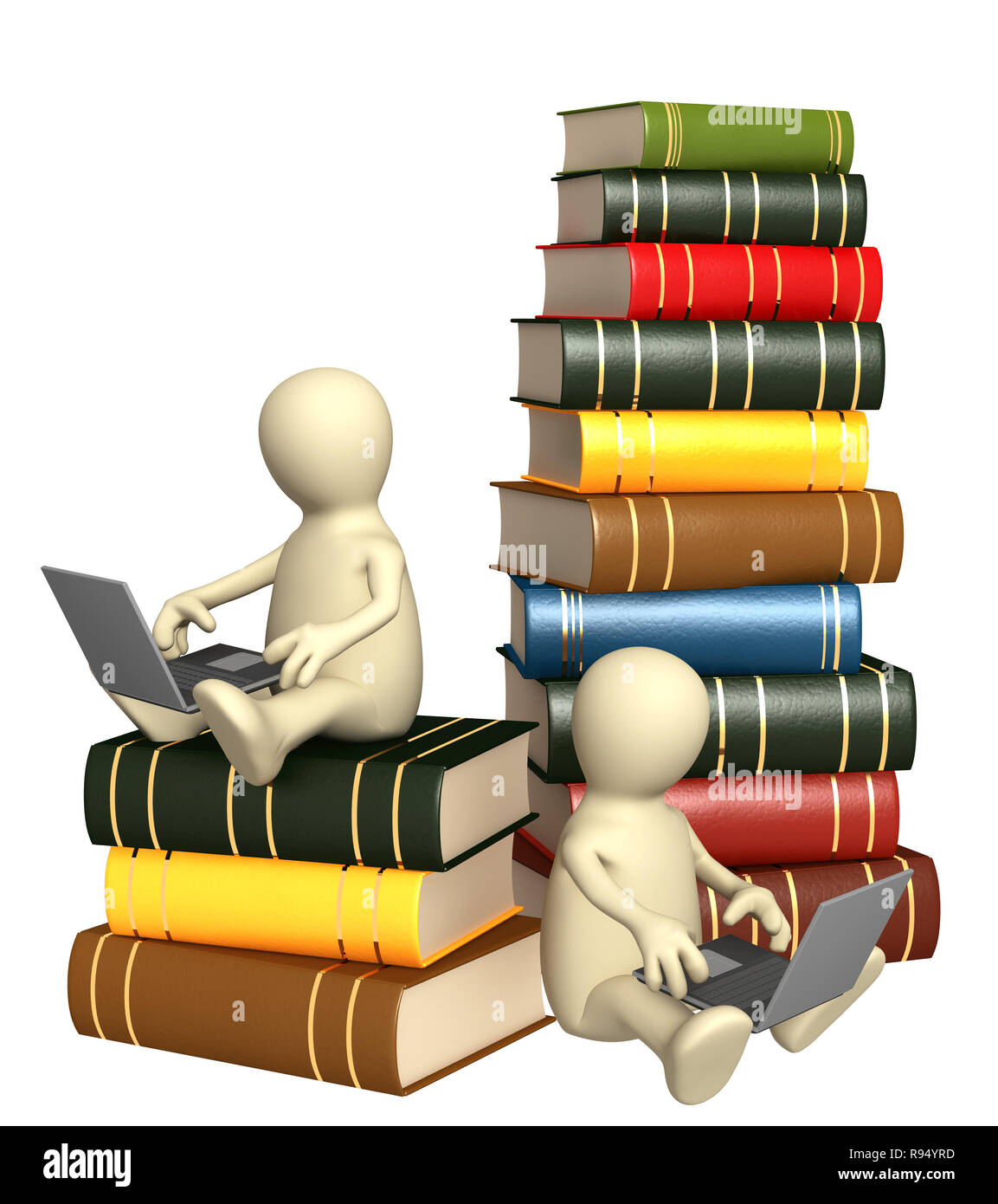 Online library book reading Cut Out Stock Images & Pictures - Alamy