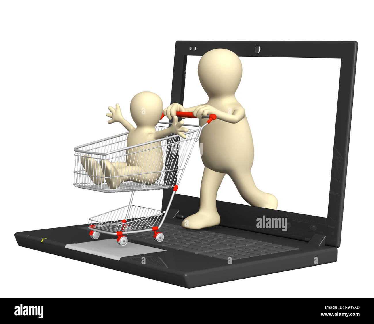 Family laptop child internet Cut Out Stock Images & Pictures - Alamy