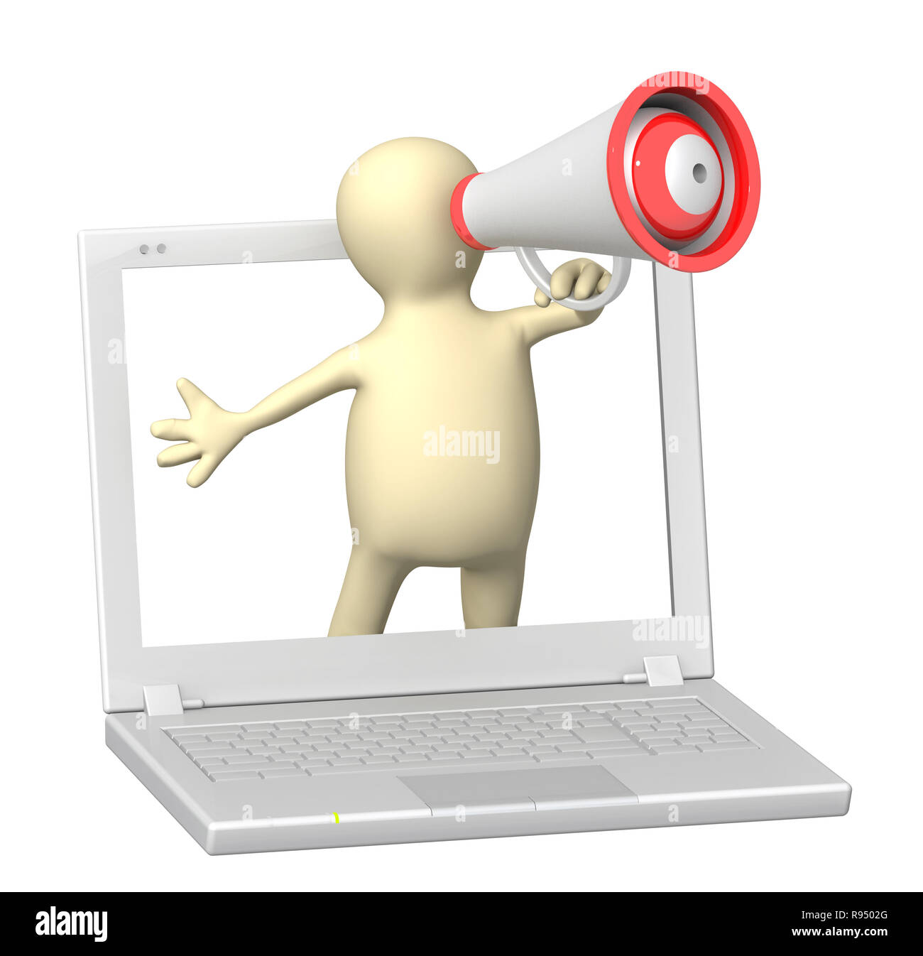 Computer cartoon shouting hi-res stock photography and images - Alamy
