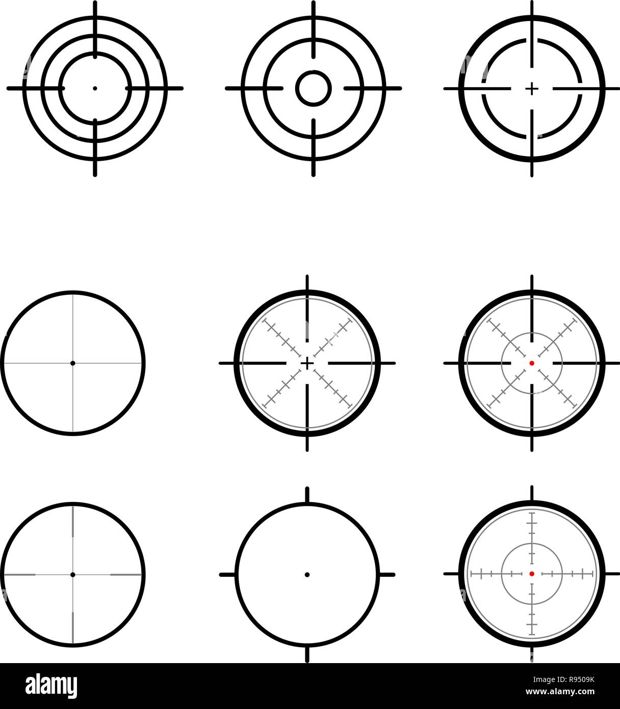 set of targets Stock Vector Image & Art - Alamy