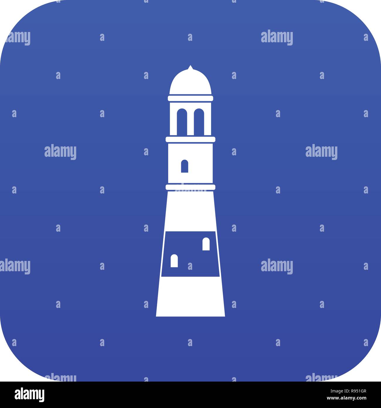 Lighthouse icon digital blue for any design isolated on white vector ...