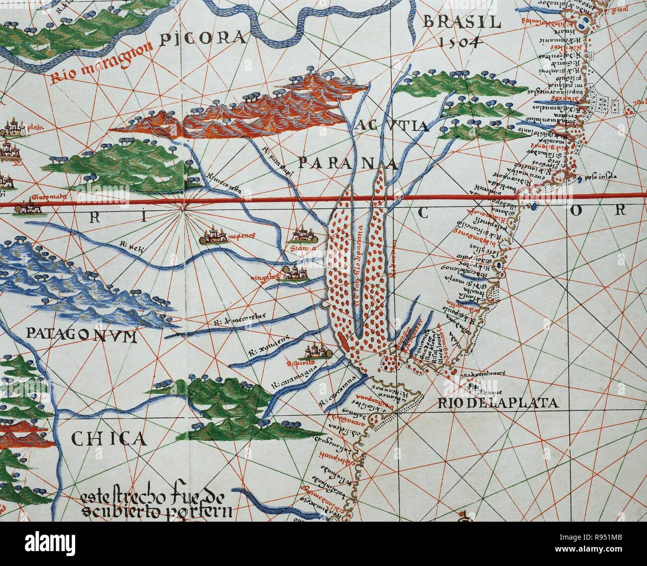 Map of america 1590 hi-res stock photography and images - Alamy
