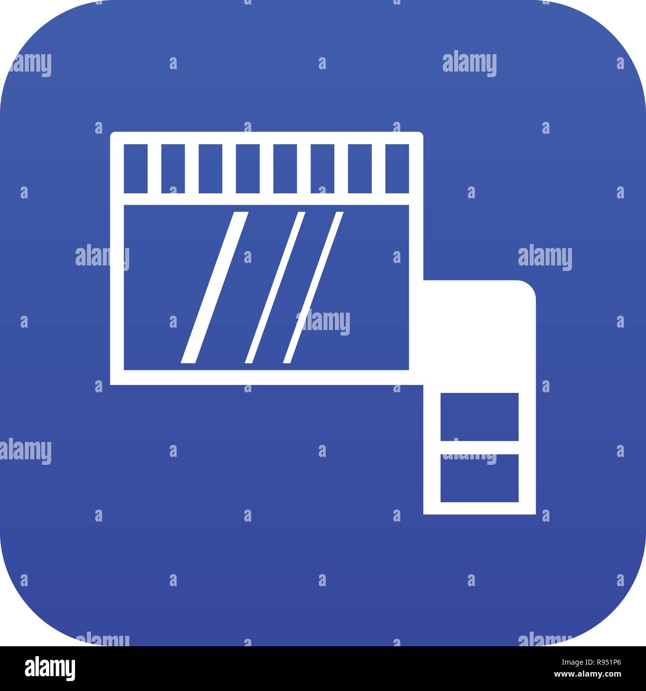 Memory card icon digital blue for any design isolated on white vector ...