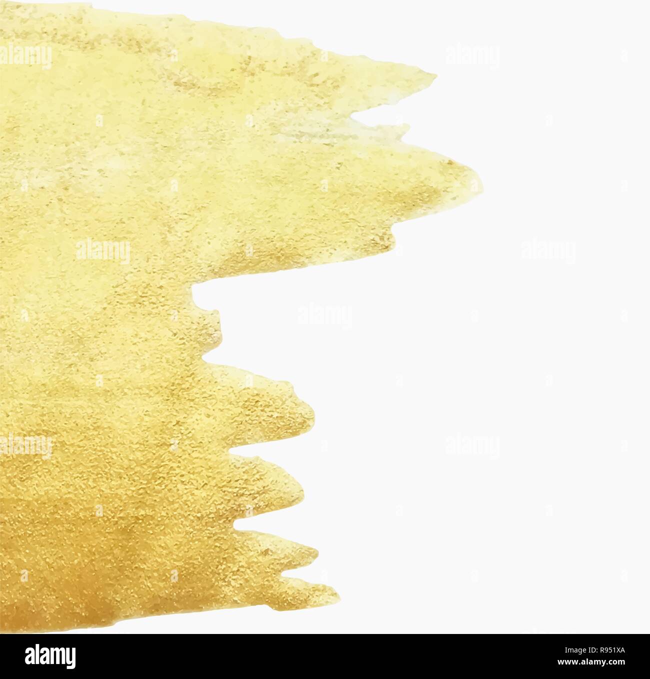 Vector golden foil background template for cards, hand drawn backdrop ...