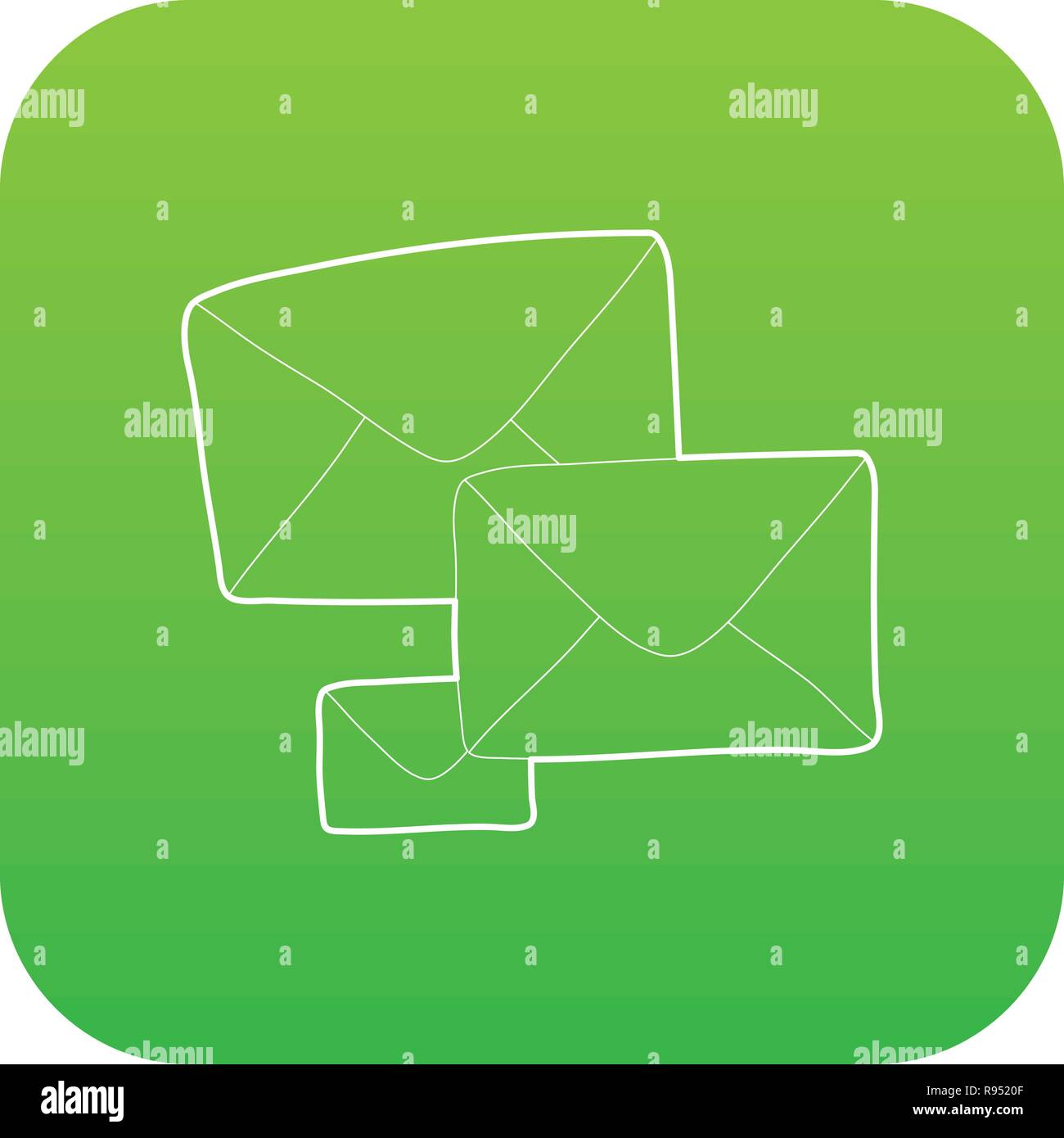 Letter icon green vector isolated on white background Stock Vector ...