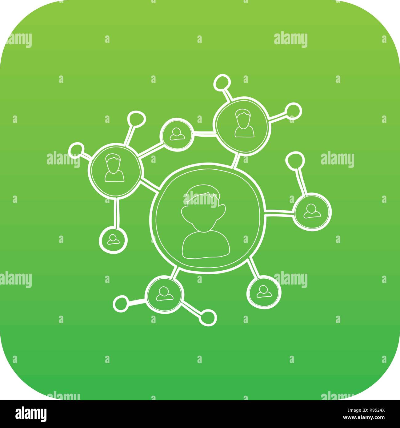 Connection icon green vector isolated on white background Stock Vector ...