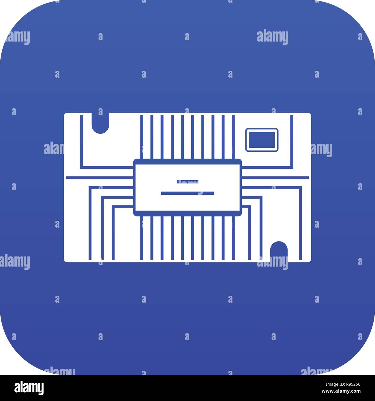 Microchip icon digital blue for any design isolated on white vector ...