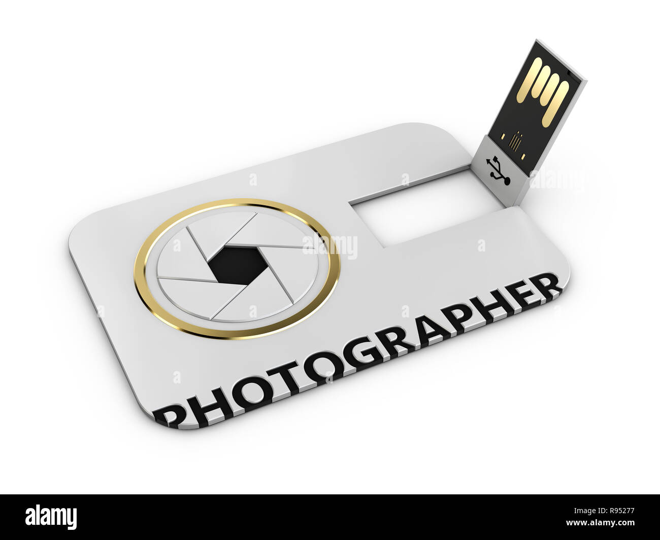 Photographer business flash card template.isolated white background 3d ...
