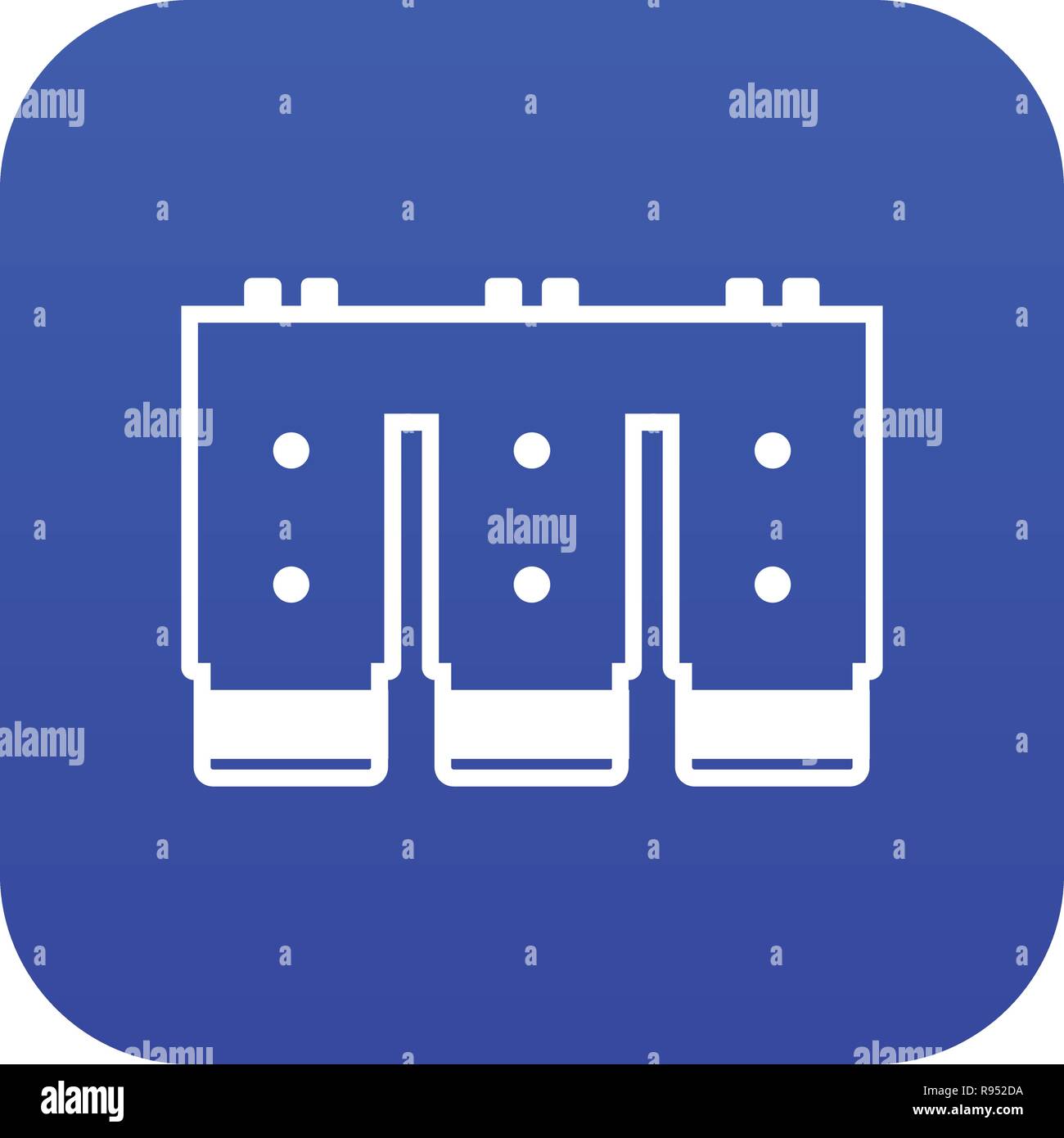 Electronic circuit board icon digital blue for any design isolated on ...