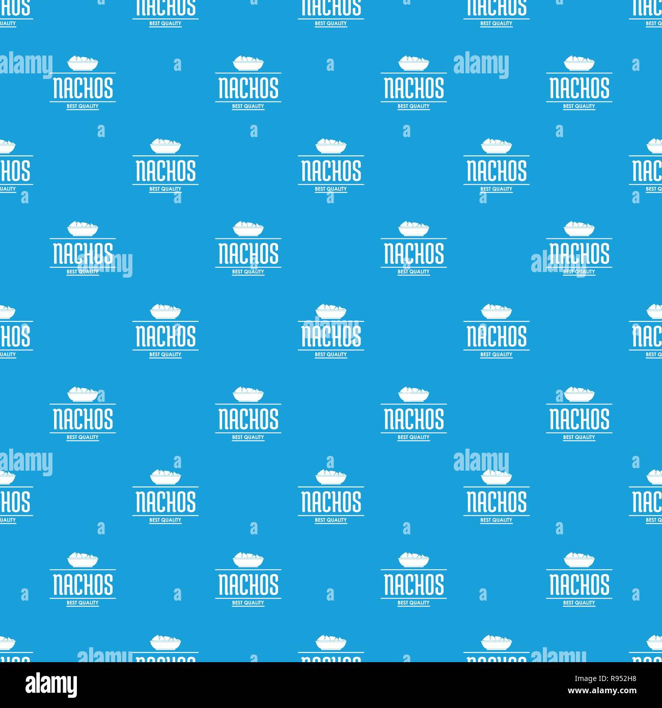 Nachos pattern vector seamless blue repeat for any use Stock Vector ...