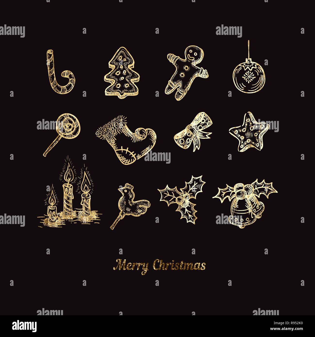 Xmas holiday signs symbols Stock Vector Images - Alamy