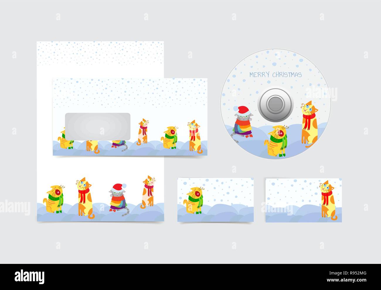 Blank paper cards branding Stock Vector Images - Alamy