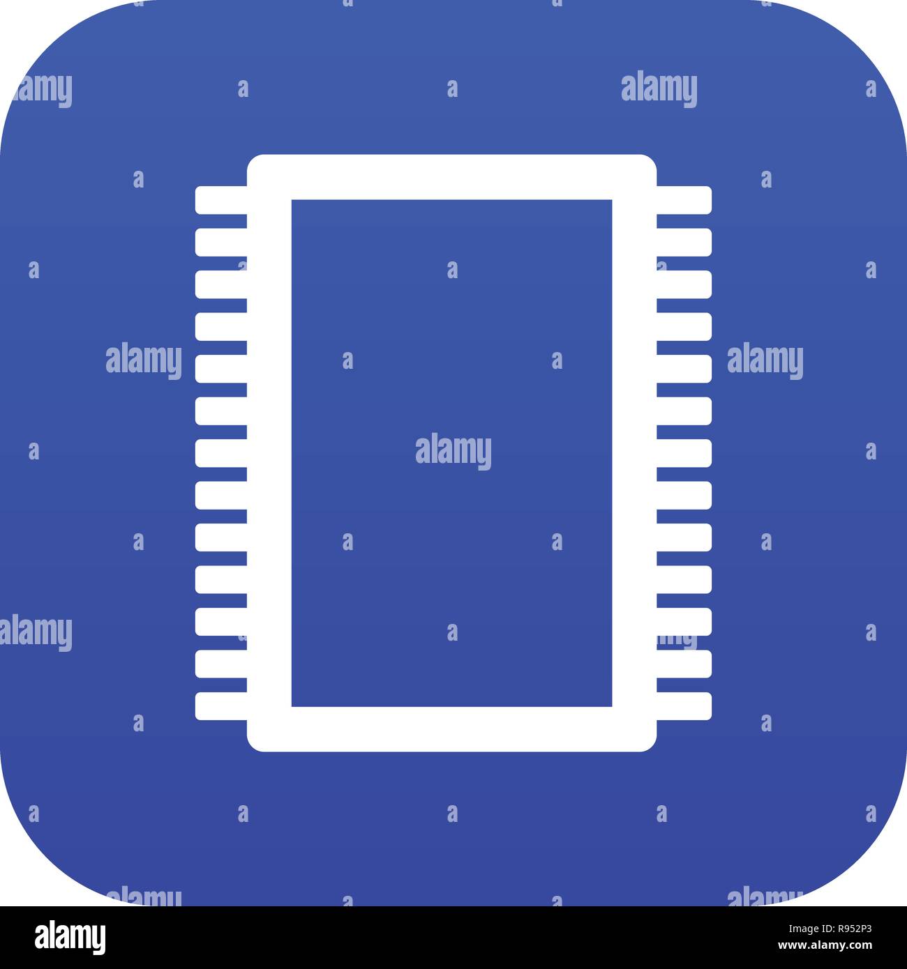 Computer electronic circuit board icon digital blue for any design ...