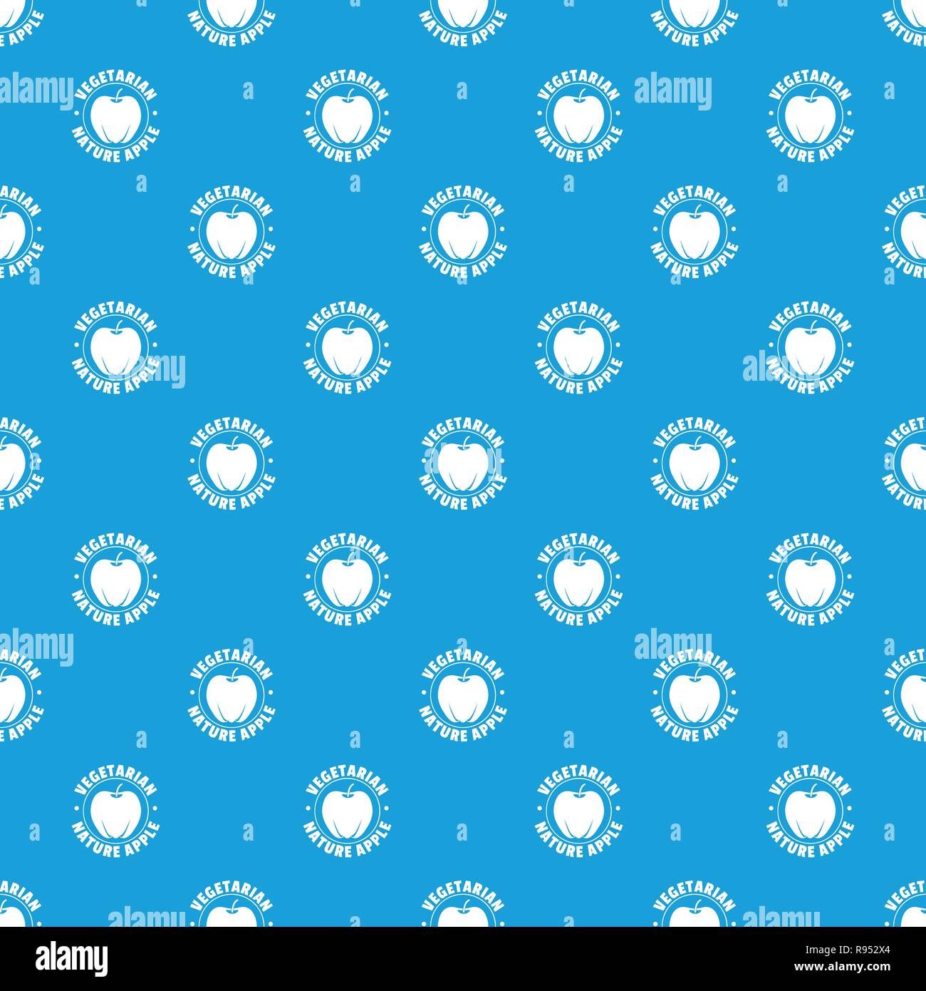 Vegetarian nature apple pattern vector seamless blue repeat for any use Stock Vector Image & Art ...