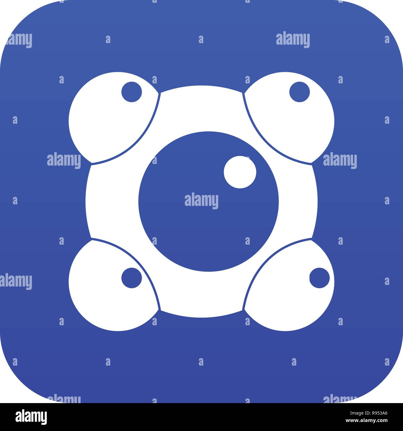 Chemical and physical molecules icon digital blue Stock Vector Image ...