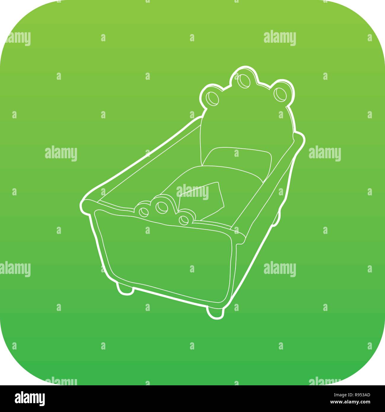 Cradle icon green vector Stock Vector Image & Art - Alamy