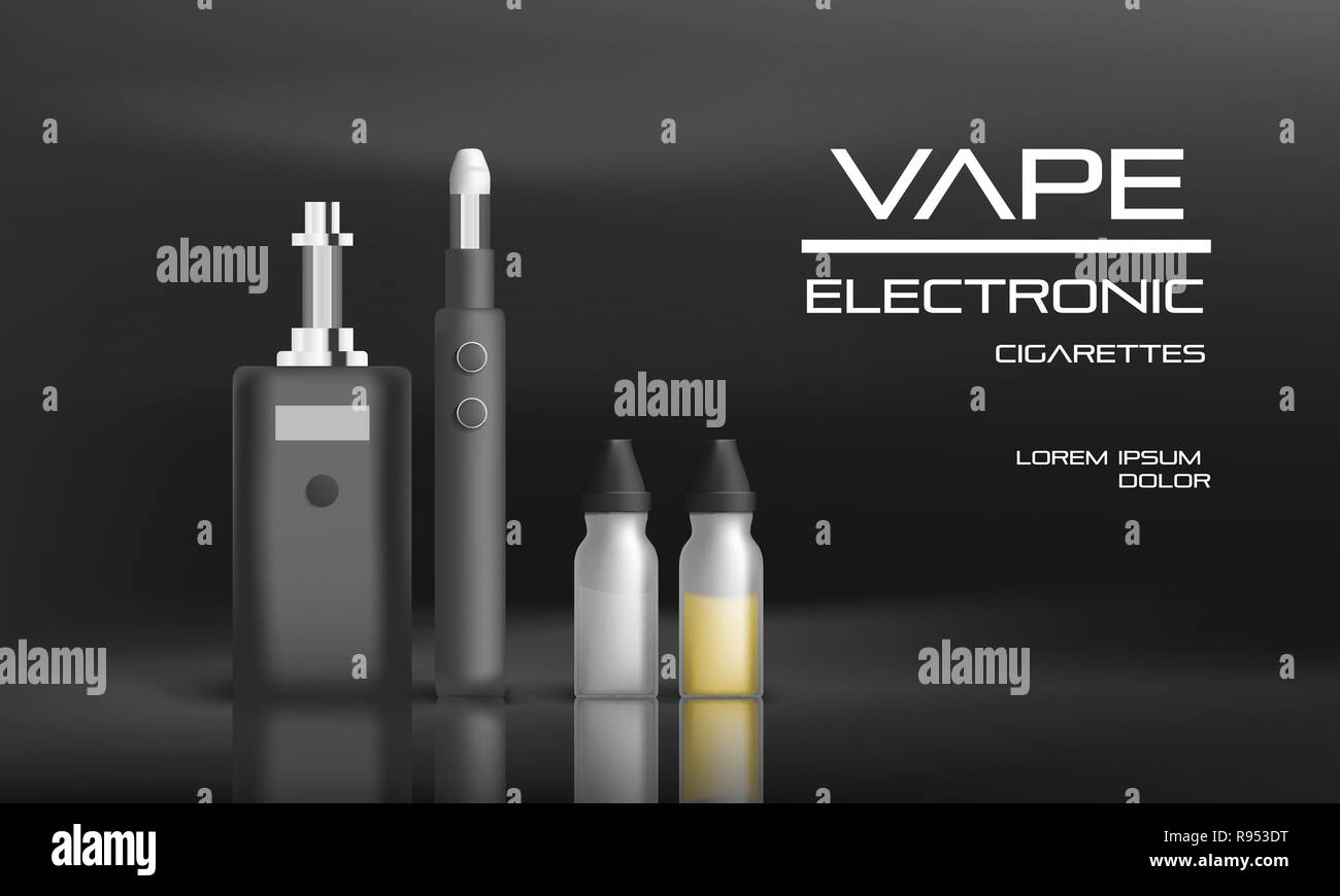 Electronic vape concept background, realistic style Stock Vector Image ...