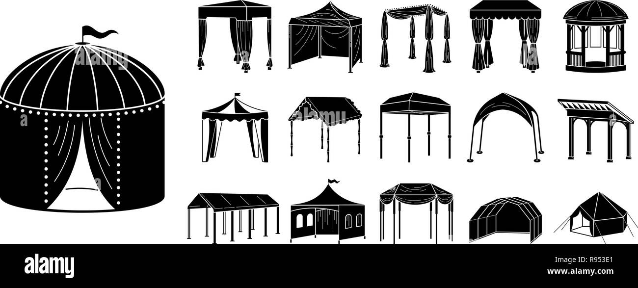 Canopy icon set, simple style Stock Vector Image & Art - Alamy