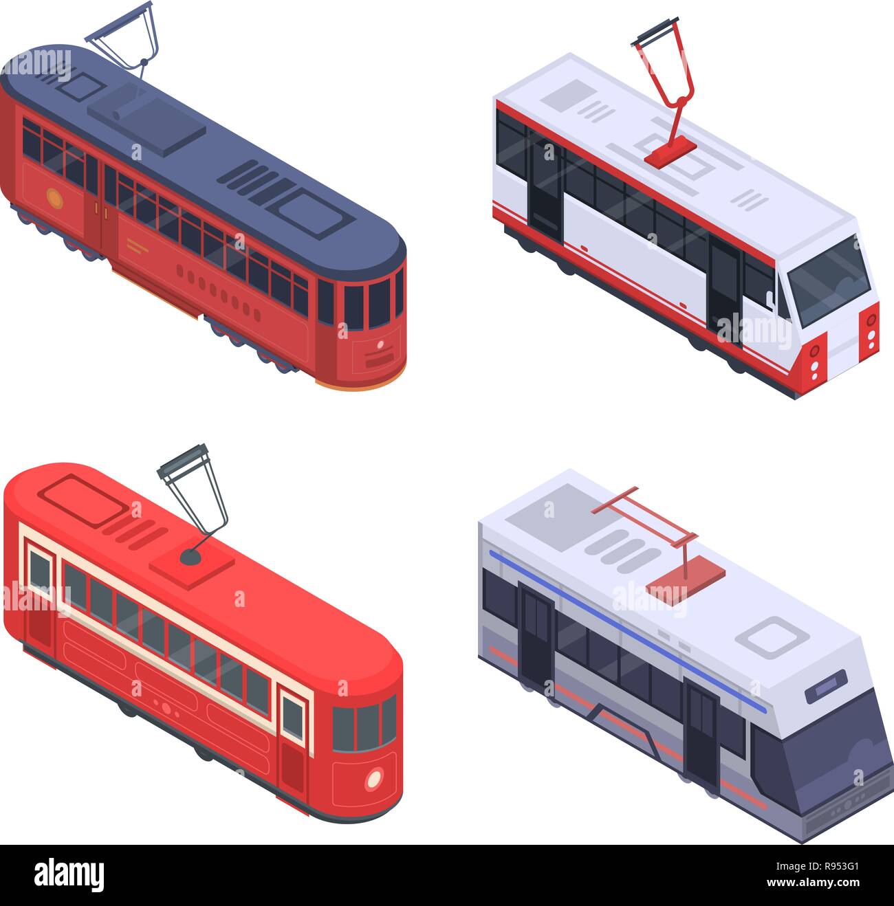 Tramcar streetcar rail Stock Vector Images - Alamy