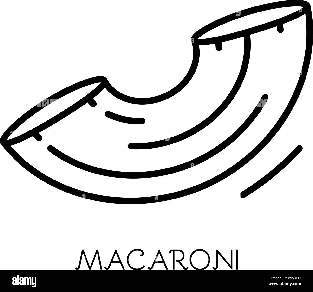 Macaroni icon, outline style Stock Vector Image & Art - Alamy