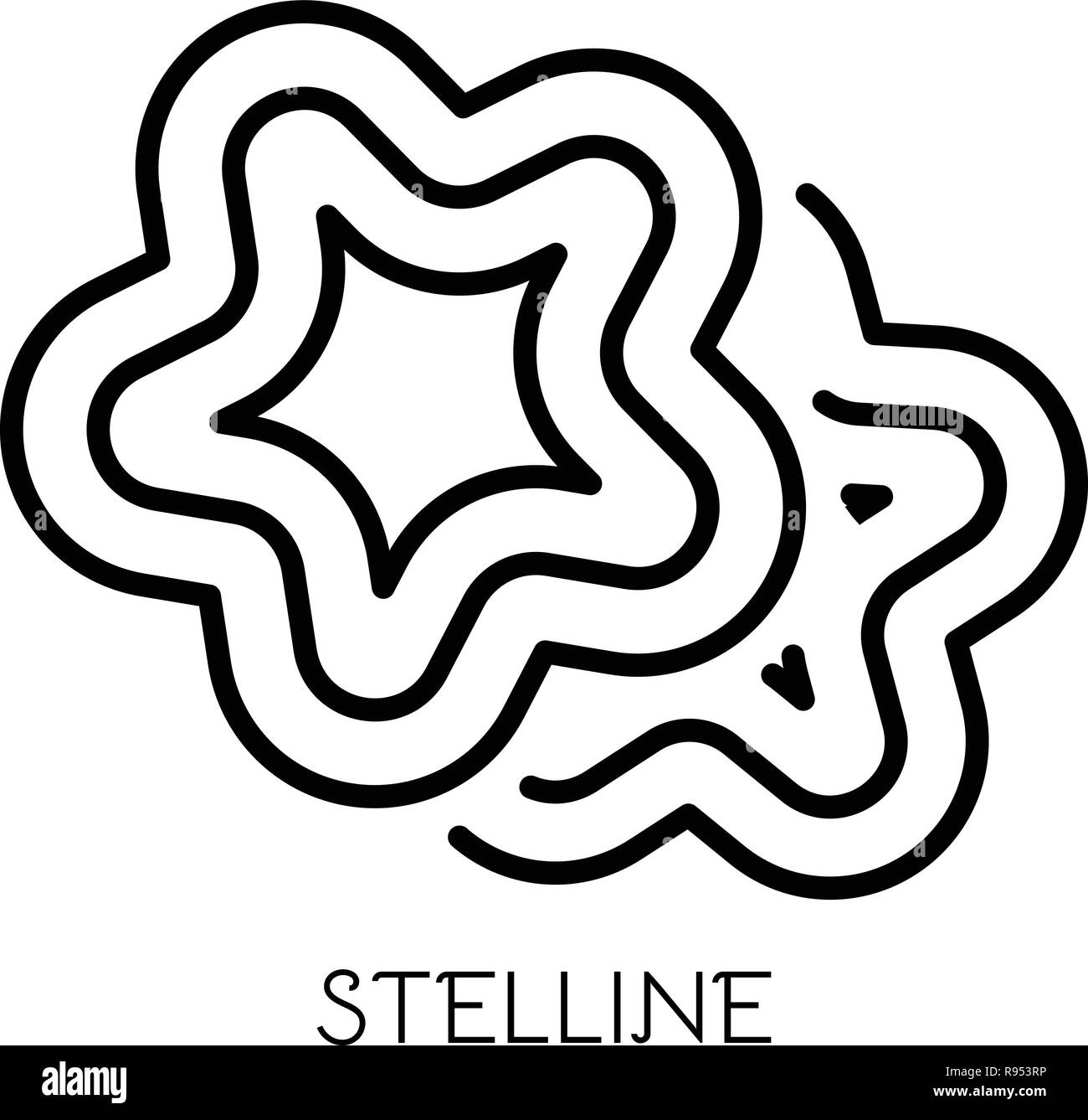 Stelline pasta icon, outline style Stock Vector Image & Art - Alamy