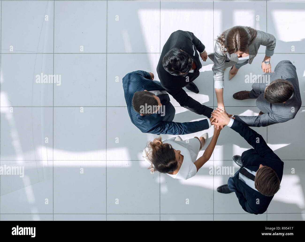 top view. positive business team Stock Photo - Alamy
