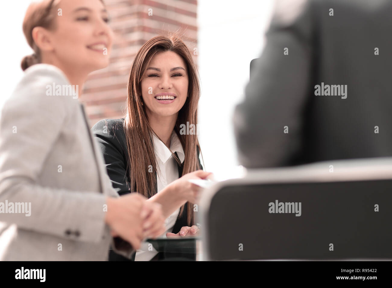 Close up business colleagues sitting hi-res stock photography and ...