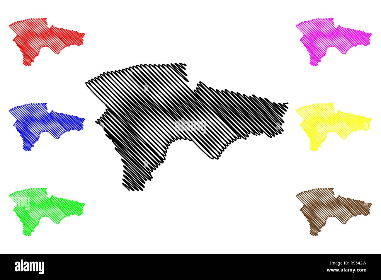 Agri (Provinces of the Republic of Turkey) map vector illustration ...